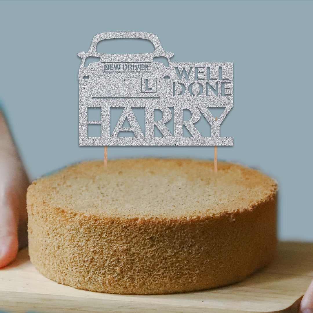 Personalised Just Passed Driving Test Cake Topper - Elegant ...