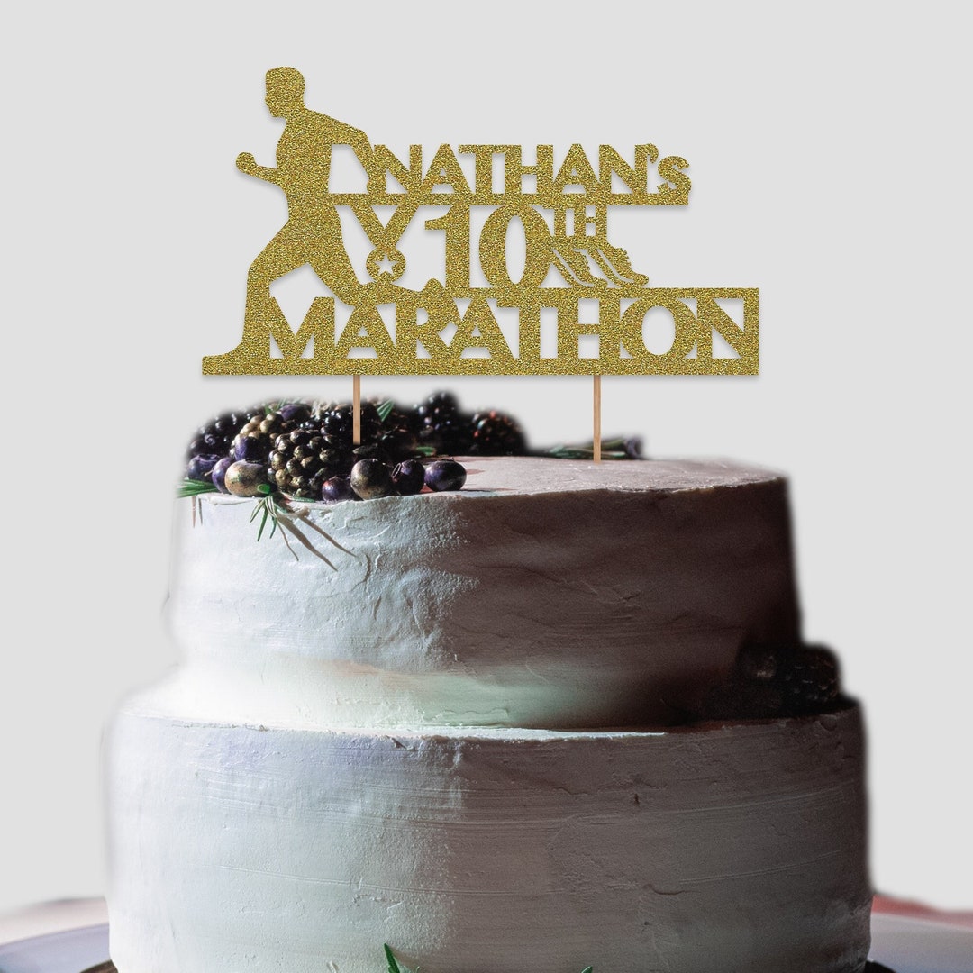 Personalised Running Race Cake Topper - Elegant, Personalised ...