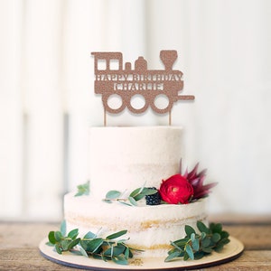 Custom Steam Train Cake Topper - Elegant, Personalised Decoration for ...