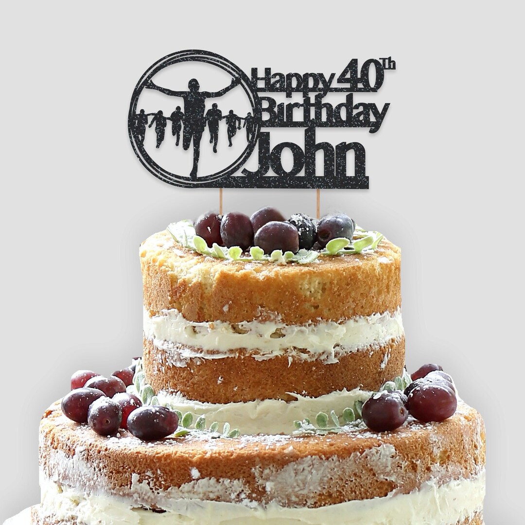 Personalised Running Race Cake Topper - Elegant, Personalised ...