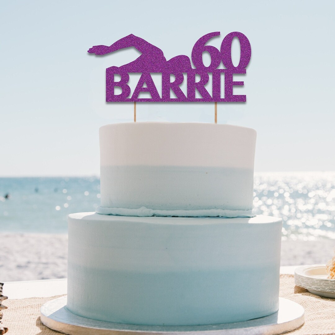 Personalised Swimmer Cake Topper - Elegant, Personalised Decoration for ...