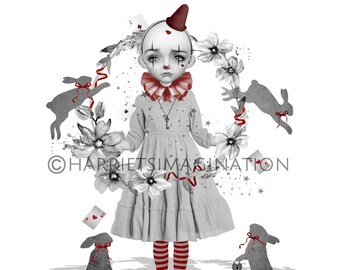 Clown With Rabbit - Etsy