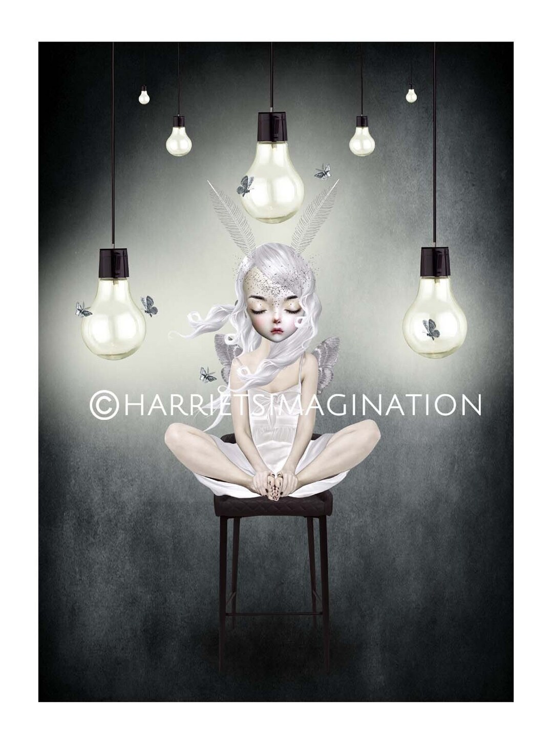 Moth Art Print, Surreal Art Print, Fantasy Art - Etsy