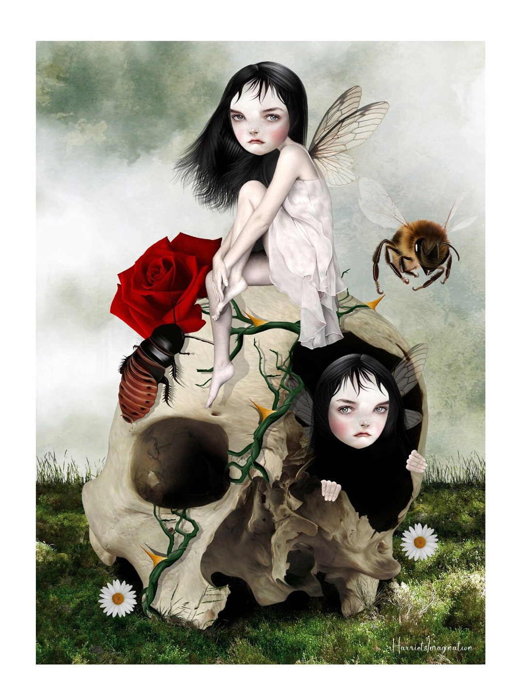Creepy Cute Surreal Fantasy Art Print Fairycore Room Decor - Etsy