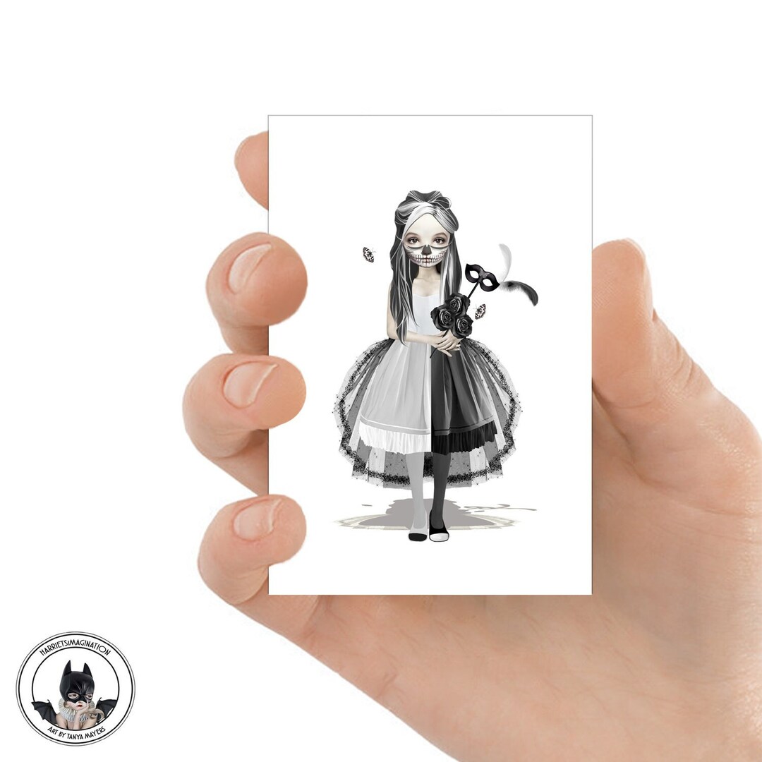 Creepy Cute Masquerade Art ACEO Print - Etsy