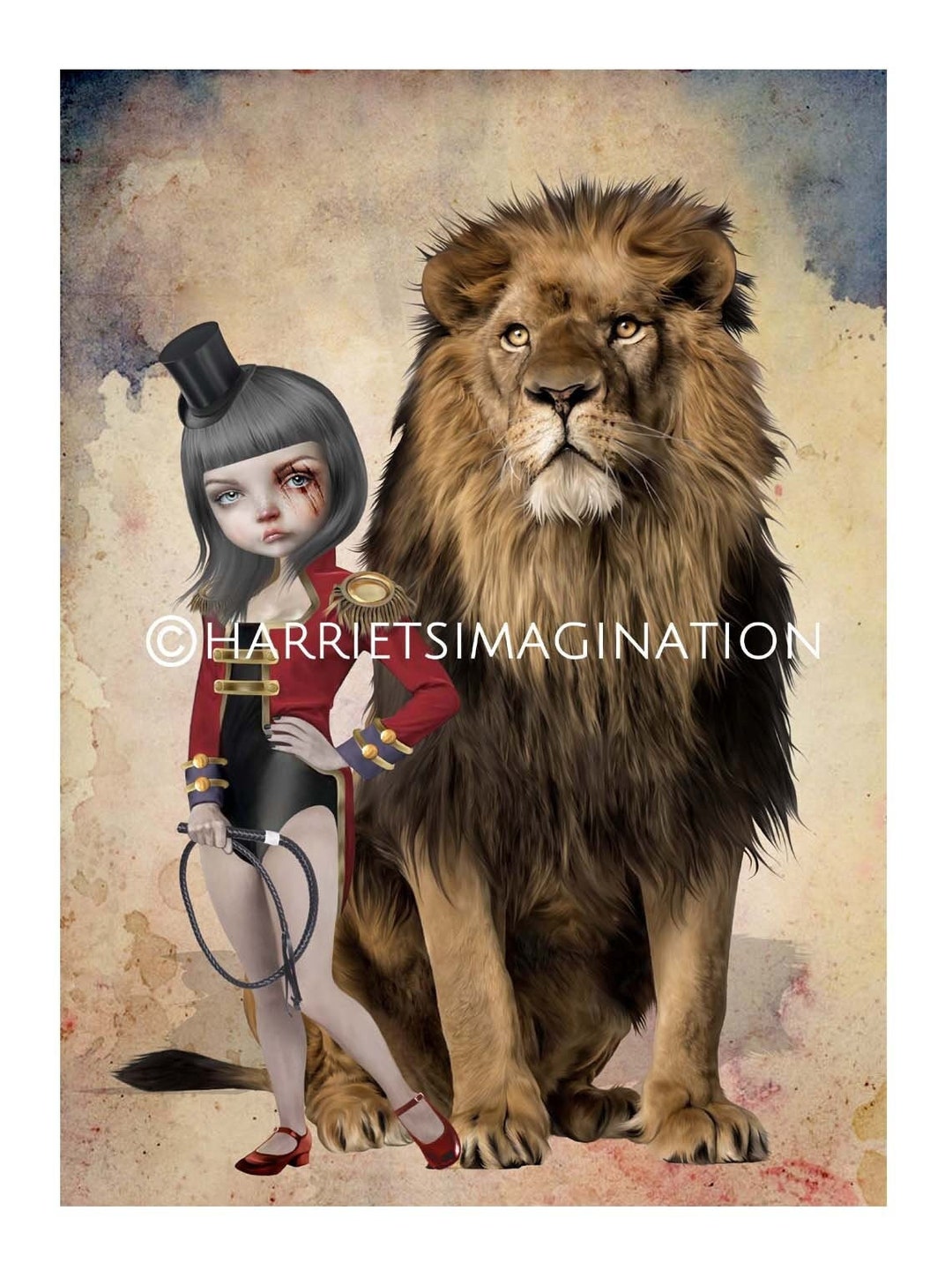 Ringmaster and Lion Art Print Circus Wall Art - Etsy