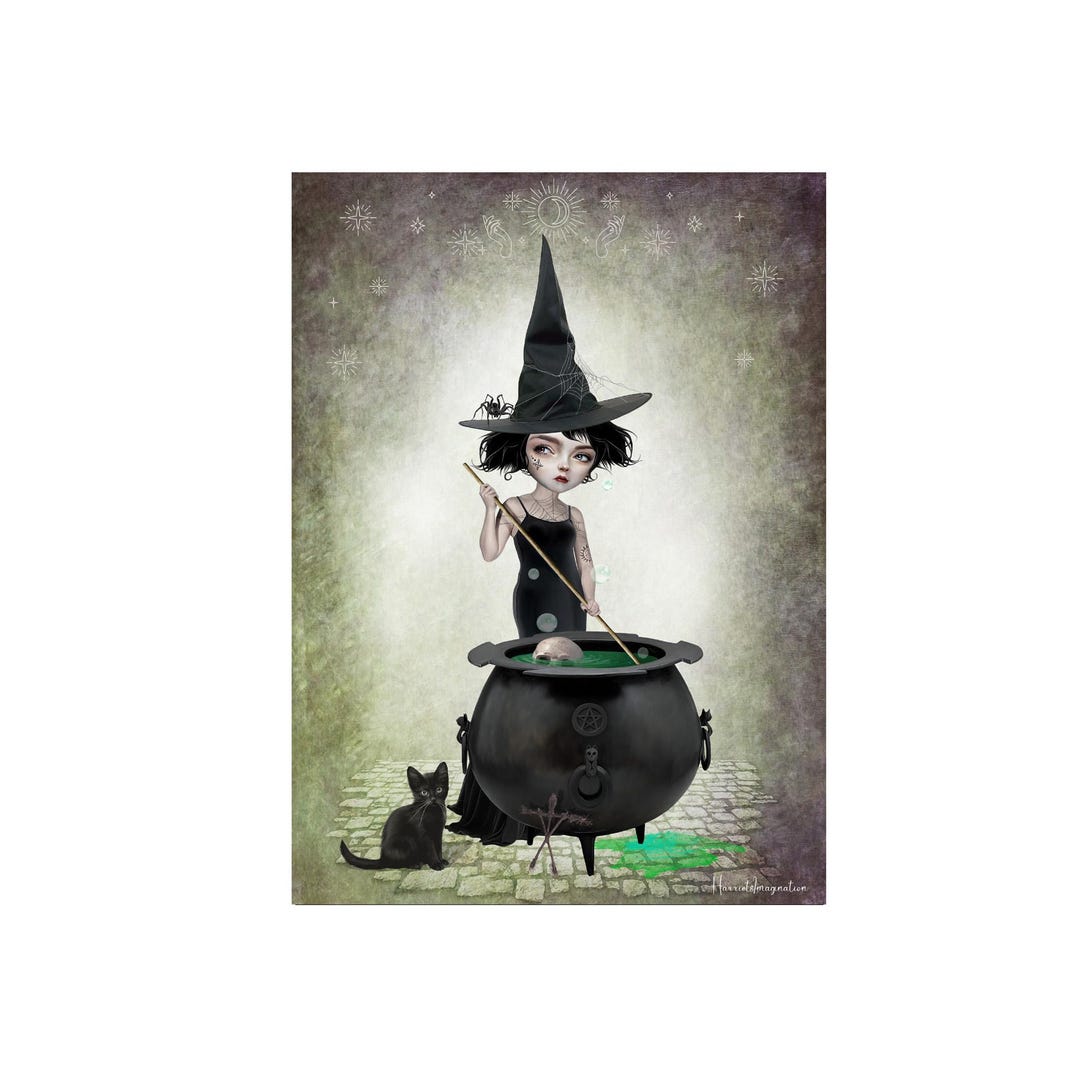 Witch Art Print | Witchy Room Decor | Witchcore - Etsy