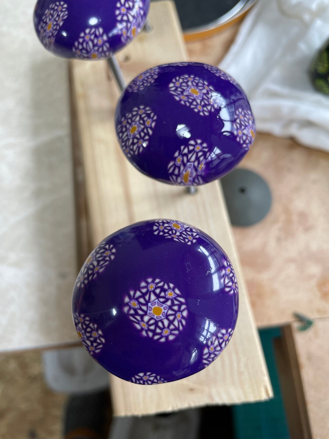 Purple Flowers Door Knob - Etsy