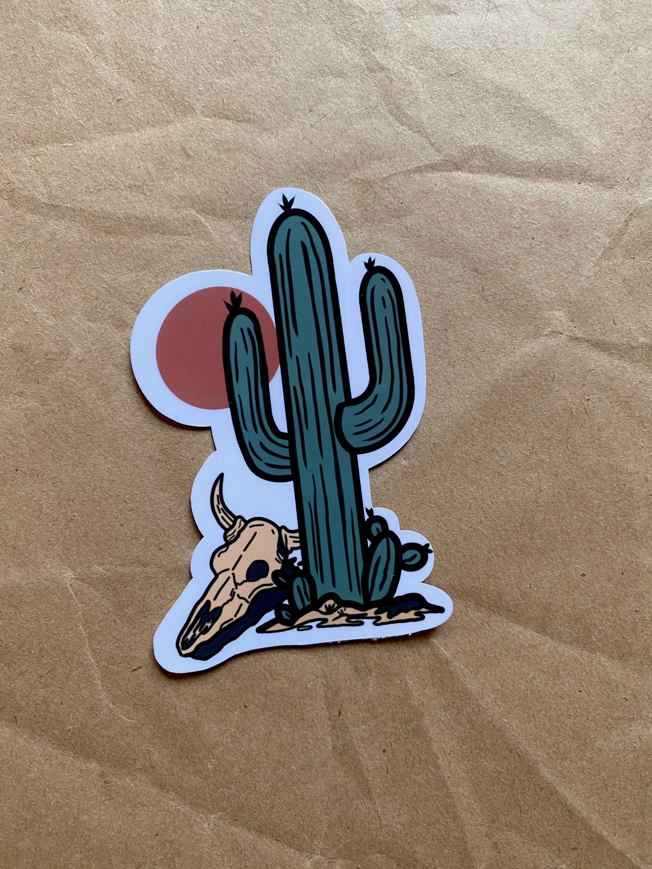 Boho Cactus Sticker | Etsy