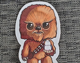 Star Wars Chewbacca Vinyl Decal Die Cut Sticker Door Window - Etsy