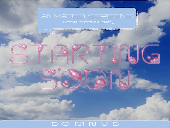 Animated Twitch Stream Screens / Starting Soon / Y2K / Cyber - Etsy