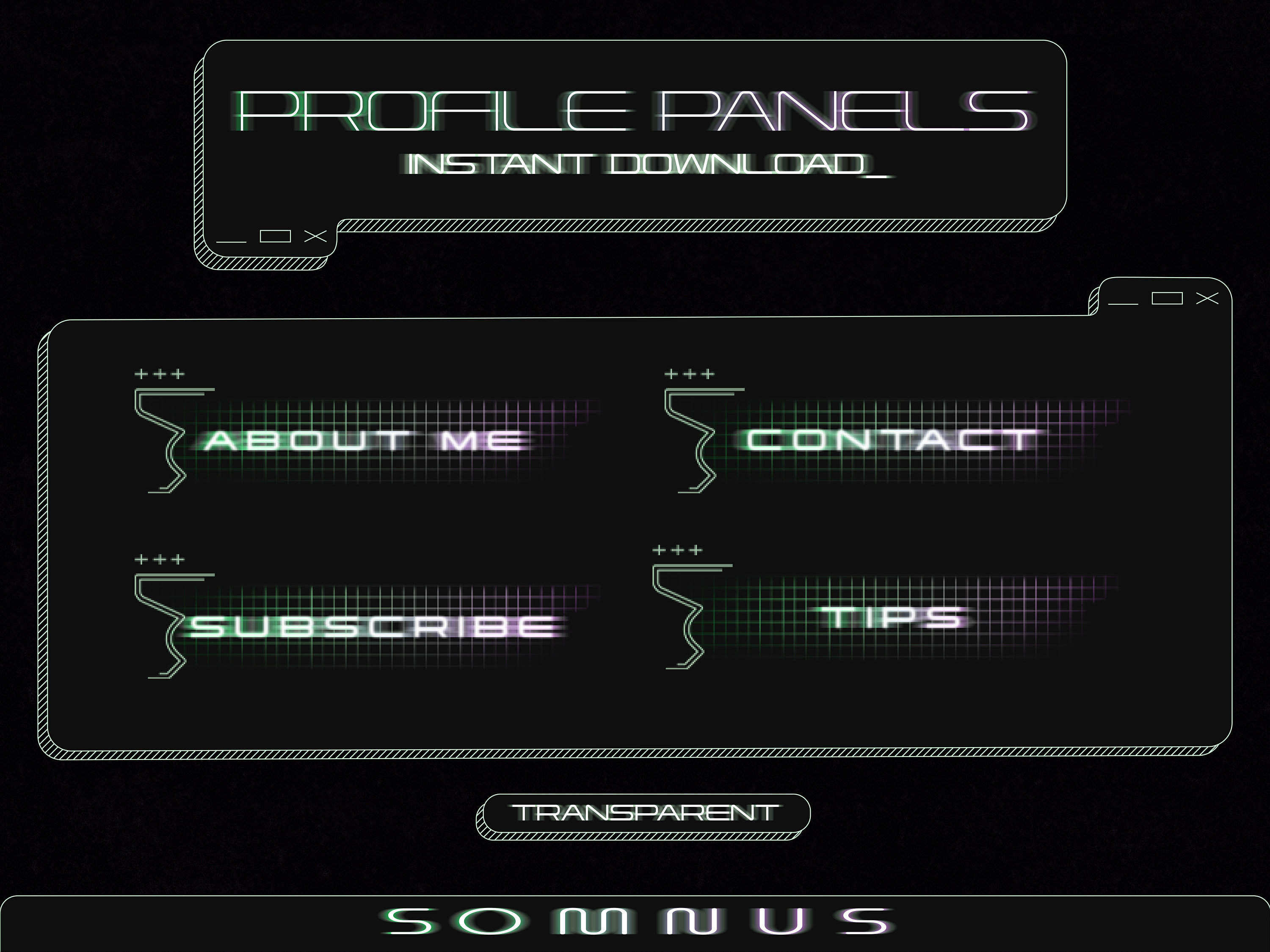 25x Twitch Panels - BFY2K / Y2K / Cyber Punk / Futuristic / Streamer ...