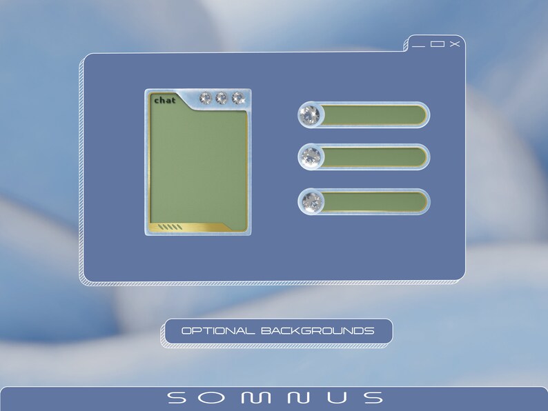Twitch Stream Overlay Diamond Soft Stream Overlay Diamonds Velvet Mcbling Y2k Blue