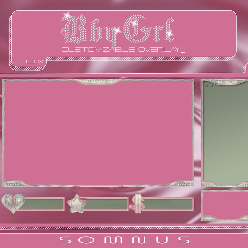 Twitch Girly Overlay - Etsy