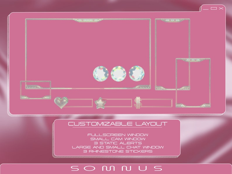 Twitch Stream Overlay - Bbygrl / Y2K / Mcbling / Rhinestones / Pink ...