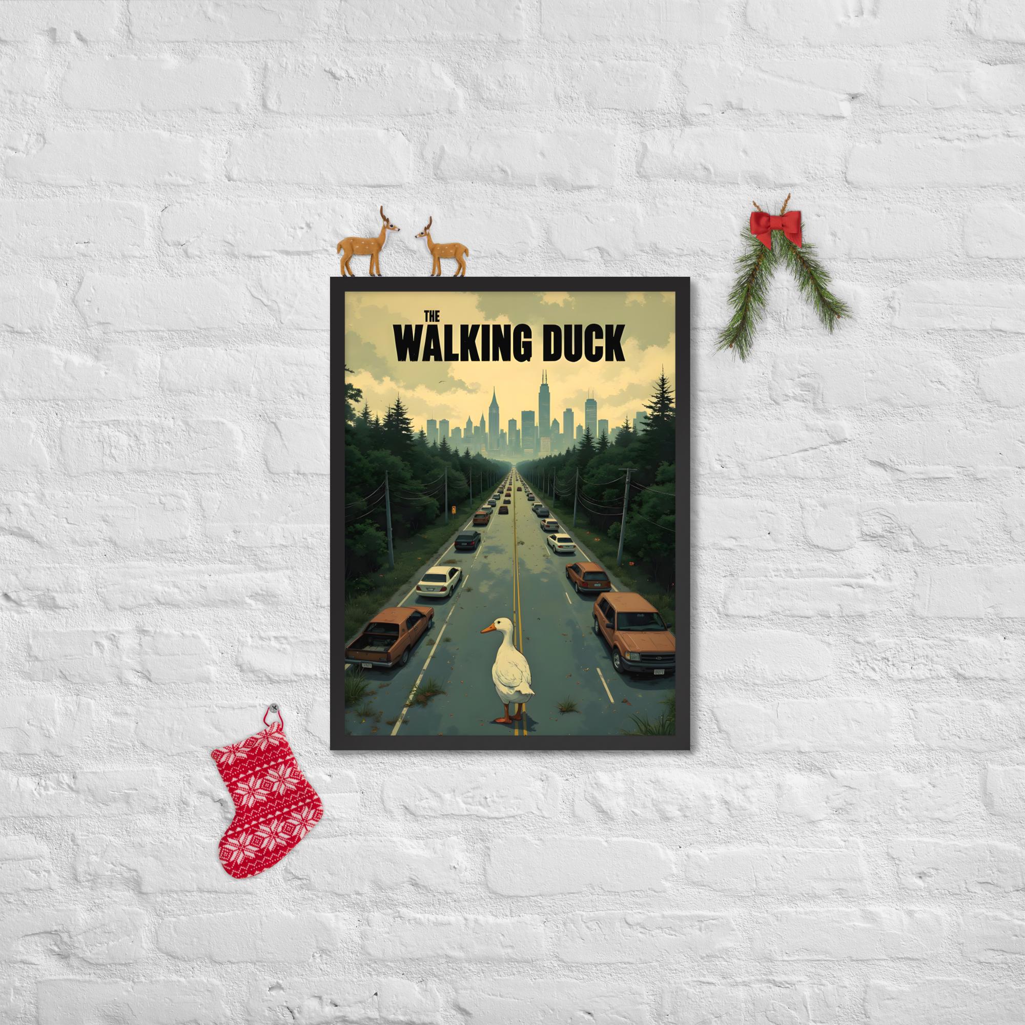 Duck Poster, Duck Art, the Walking Duck Poster, Funny Duck Art, Wall ...