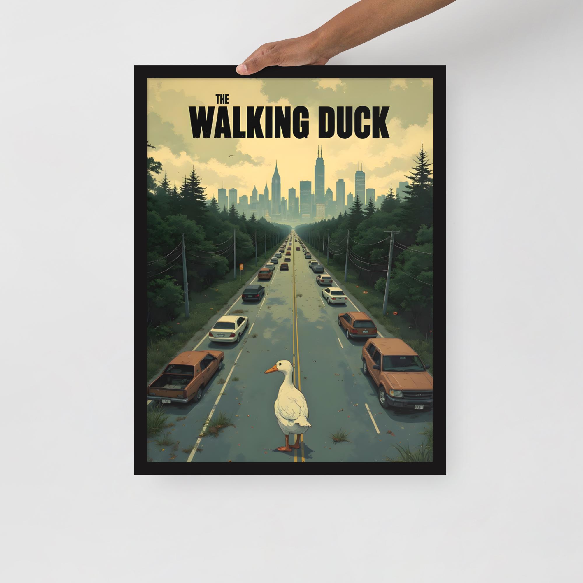 Duck Poster, Duck Art, the Walking Duck Poster, Funny Duck Art, Wall ...