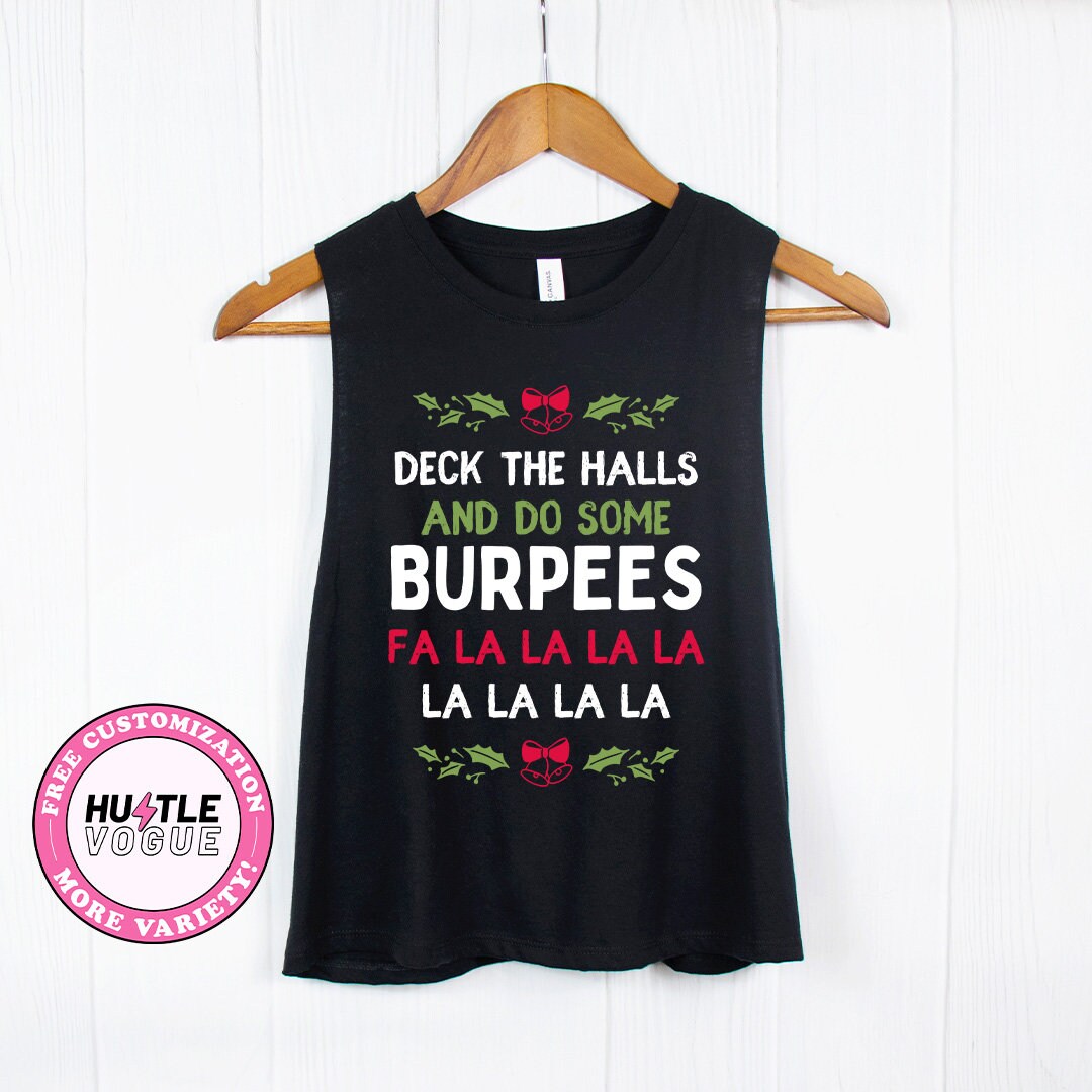 Funny Christmas Burpees Shirts for Workout Funny Holiday Workout Tops ...