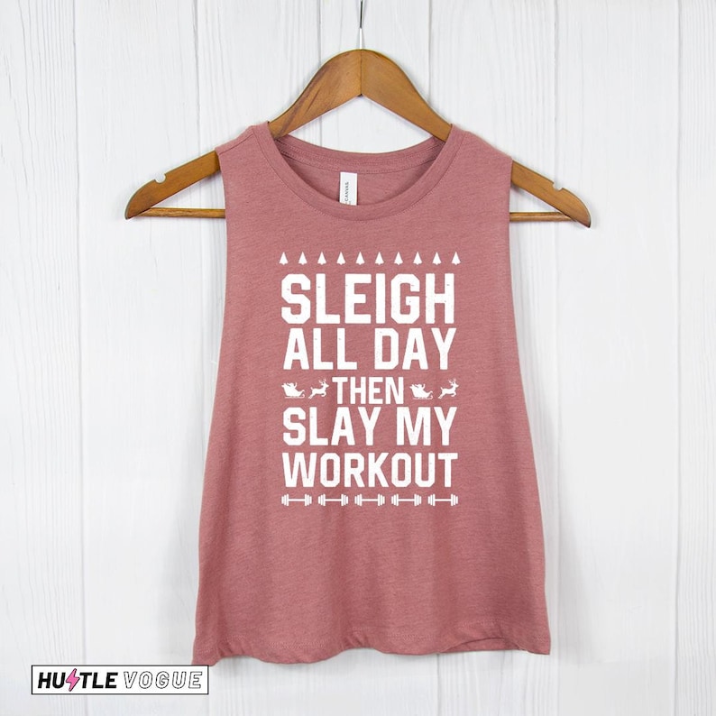 Funny Christmas Workout Shirt Holiday Workout Tank Tops Christmas ...