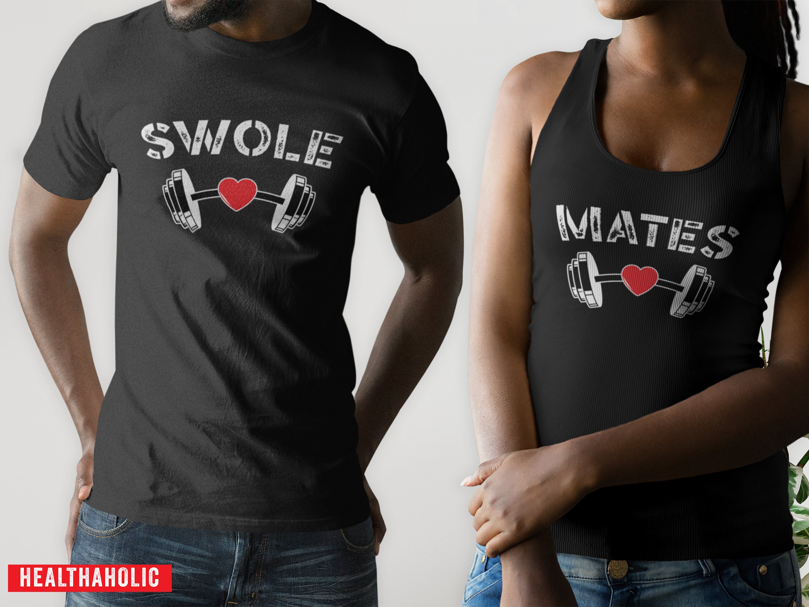 Swole Mates - Couple Matching Gym Outfit - Valentines Day Gym Gifts ...