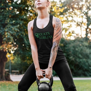 Squats and Goblins Workout Shirts Halloween Fitness Tops Holiday ...