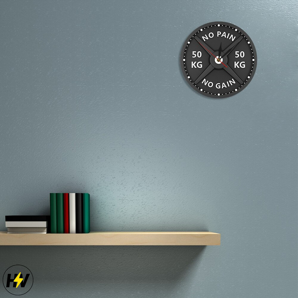 Gym Clock No Pain No Gain Clock Perfect for Gym Wall, Gym Wall Decor ...