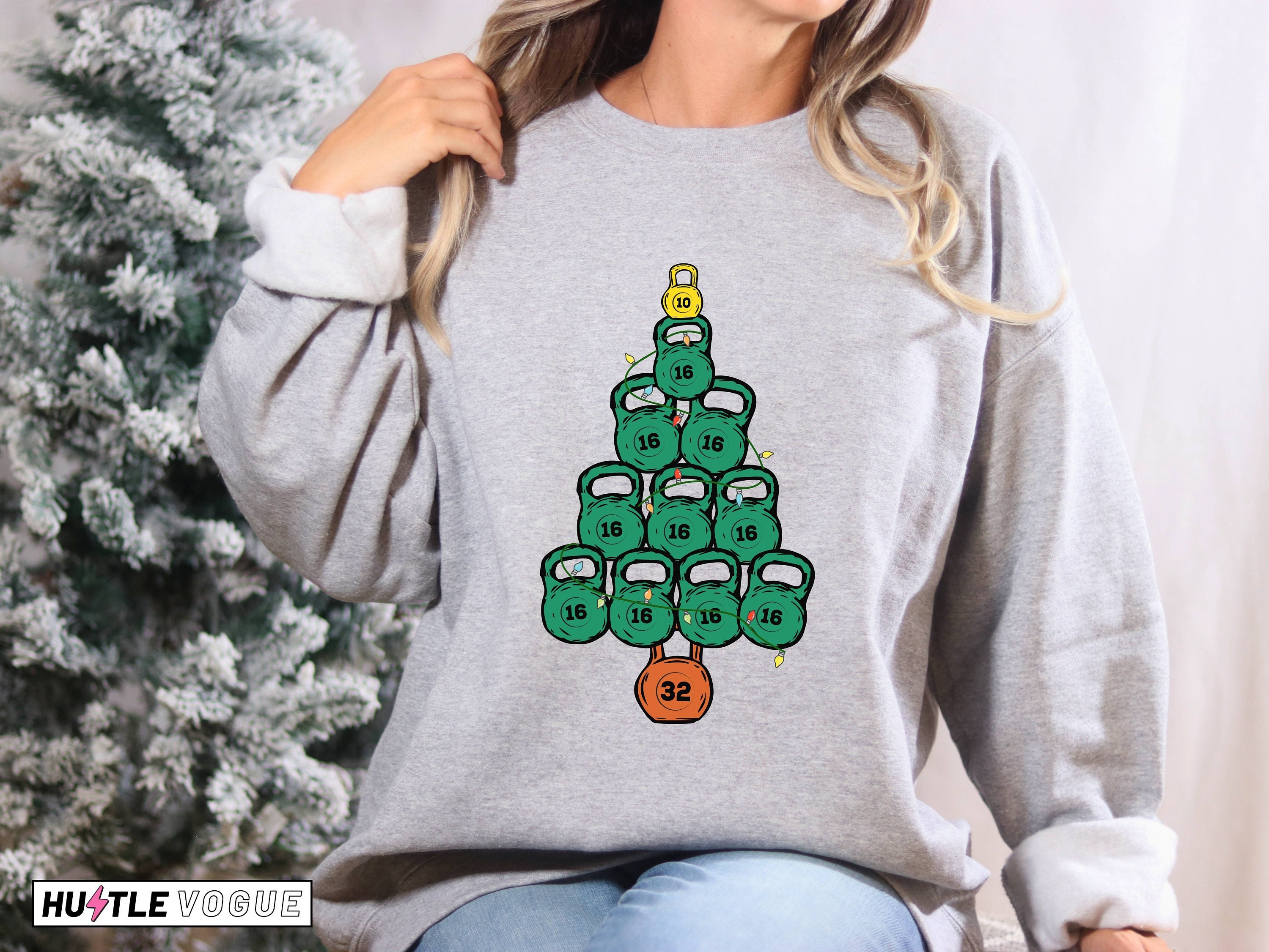 Kettlebell Christmas Tree - Funny Christmas Workout Tank Funny Holiday ...