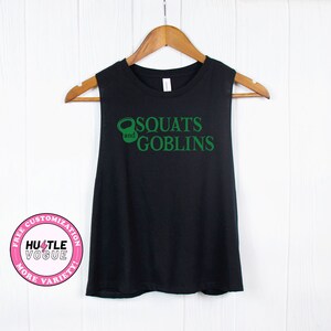 Squats and Goblins Workout Shirts Halloween Fitness Tops Holiday ...