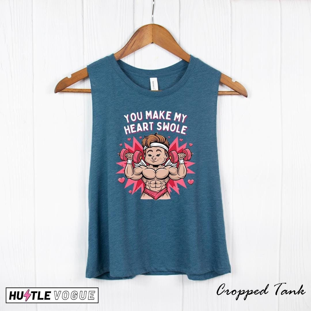 You Make My Heart Swole Gym Apparel Gym T-shirt Gym Funny Workout Tanks ...
