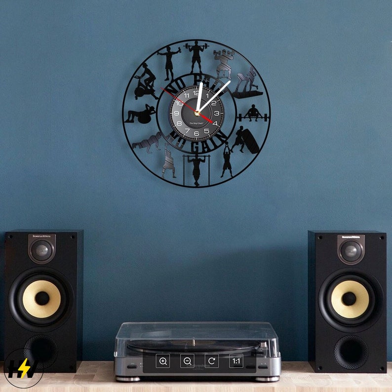 Bodybuilding Clock Gym Sign Wall Clock Weightlifting Clock - Etsy