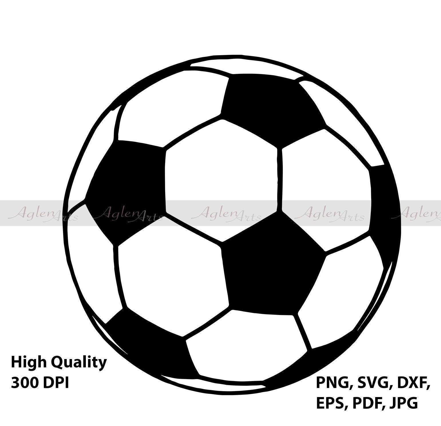Pelota de fútbol Fútbol SVG PNG DXF Eps Pdf Jpg - Etsy España