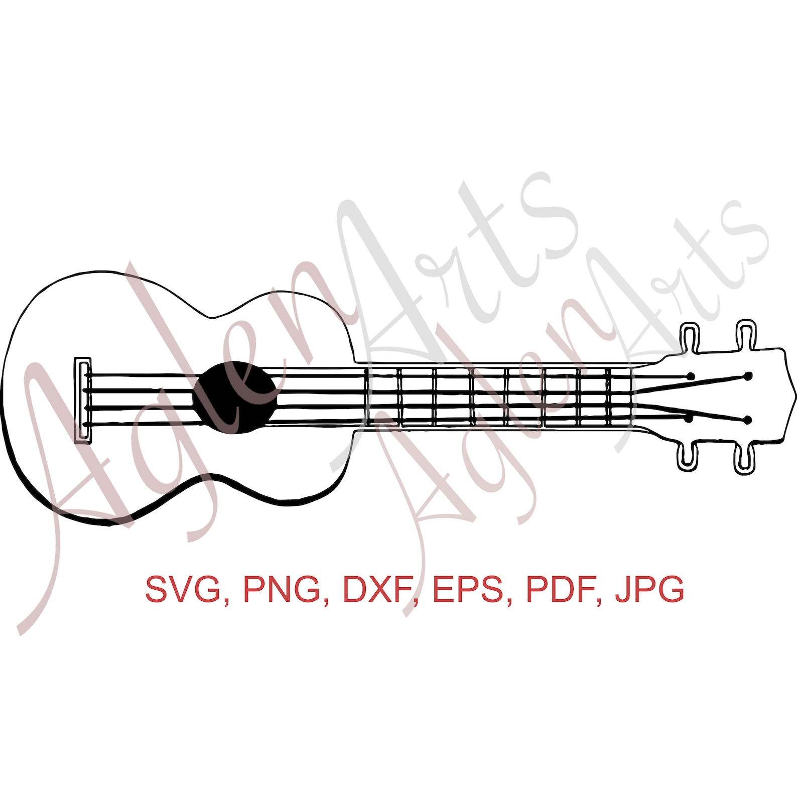 Ukulele SVG, Uke Svg, Svg Files for Cricut, Silhouette Files, SVG, DXF ...