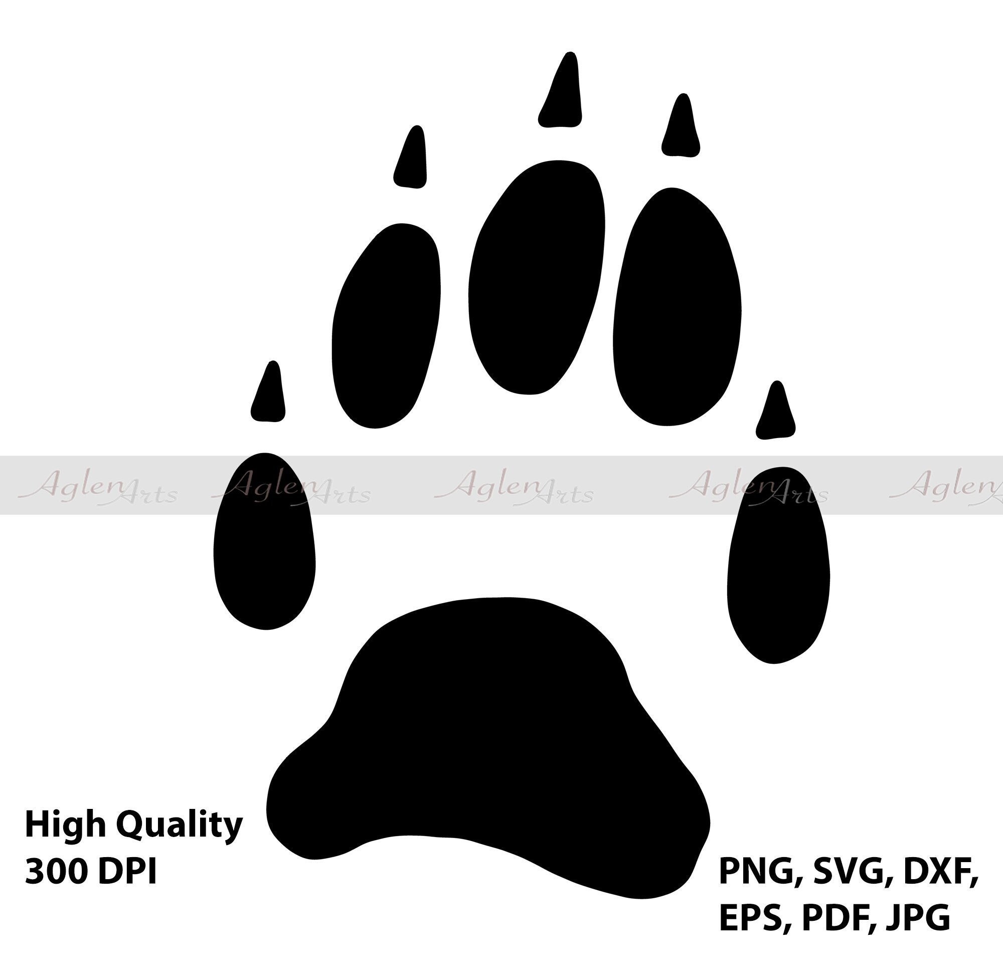 Wolverine Track, Wolverine Paw SVG Instant Download, SVG, PNG, Eps, Dxf ...