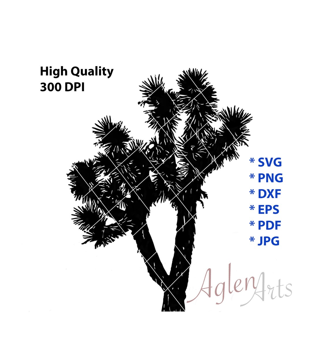 Joshua Tree - High Quality 300 DPI, PNG, SVG, Dxf, Eps, Jpg, Pdf ...