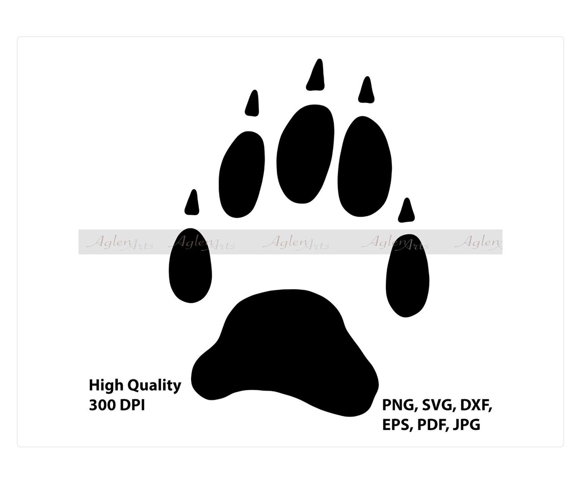 Wolverine Track, Wolverine Paw SVG Instant Download, SVG, PNG, Eps, Dxf ...