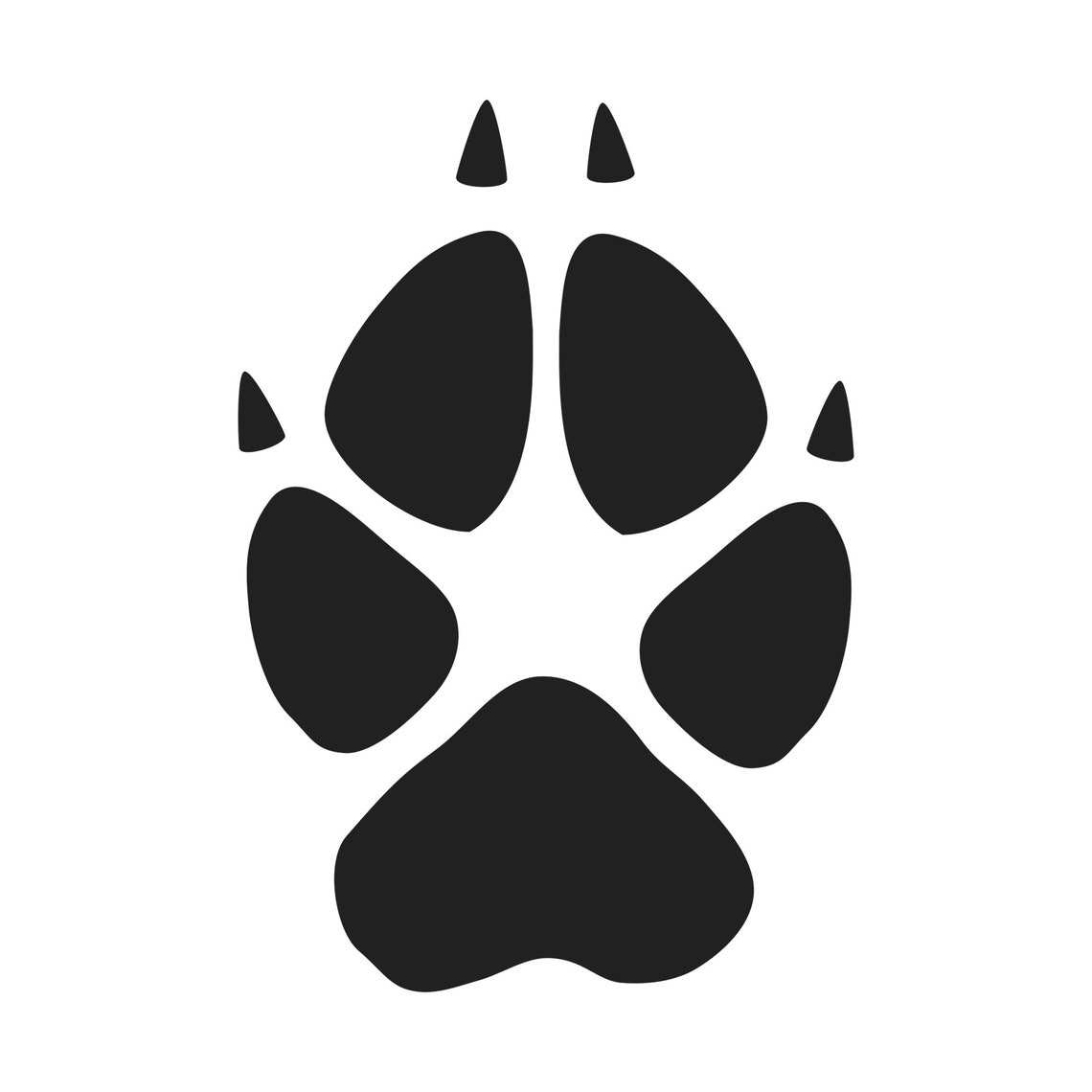 Fox Track, Fox Paw SVG Instant Download, SVG, PNG, Eps, Dxf, Jpg ...