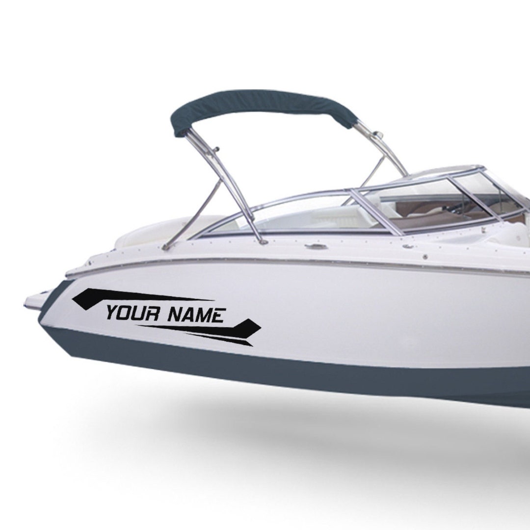 Modern Shape Boat Decal Compatible With Bowrider Boat Sticker Custom ...