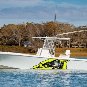 Tuna Boat Decal Compatible With Center Console Boat Sticker Bluefin ...