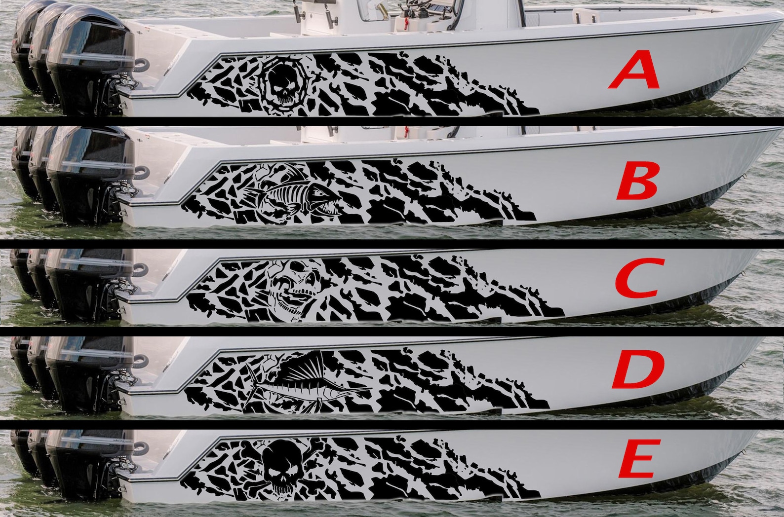 Nightmare Graphic Boat Decals Compatible With Contender Boat Decal ...