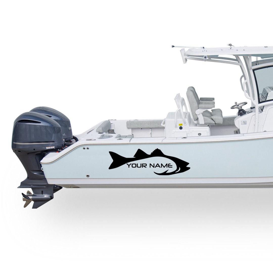 Striped Bass Boat Registration Number Decal Compatible With Center ...
