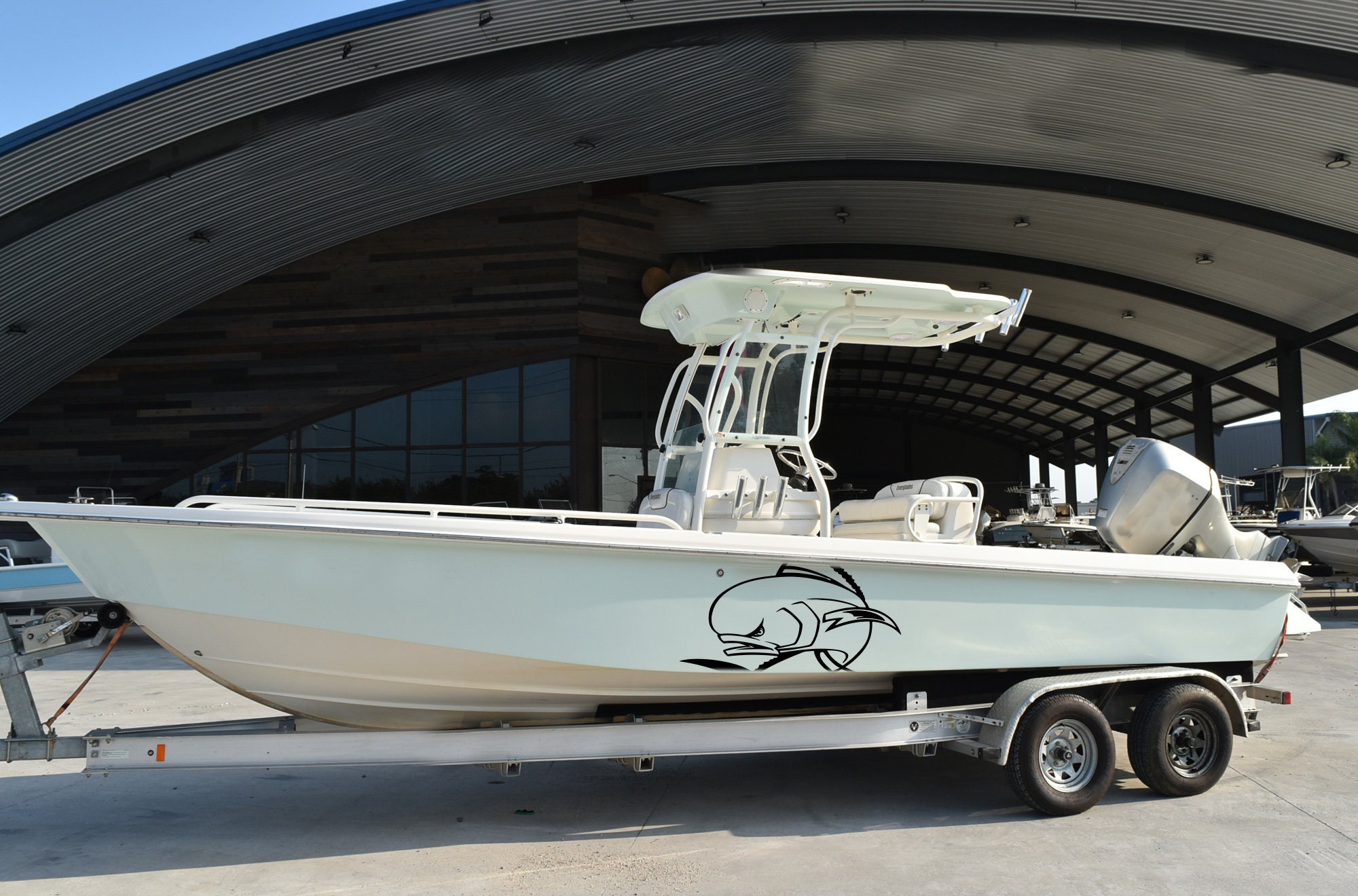 Mahi Mahi Boat Sticker Decal Compatible With Everglades Boat Dorado ...