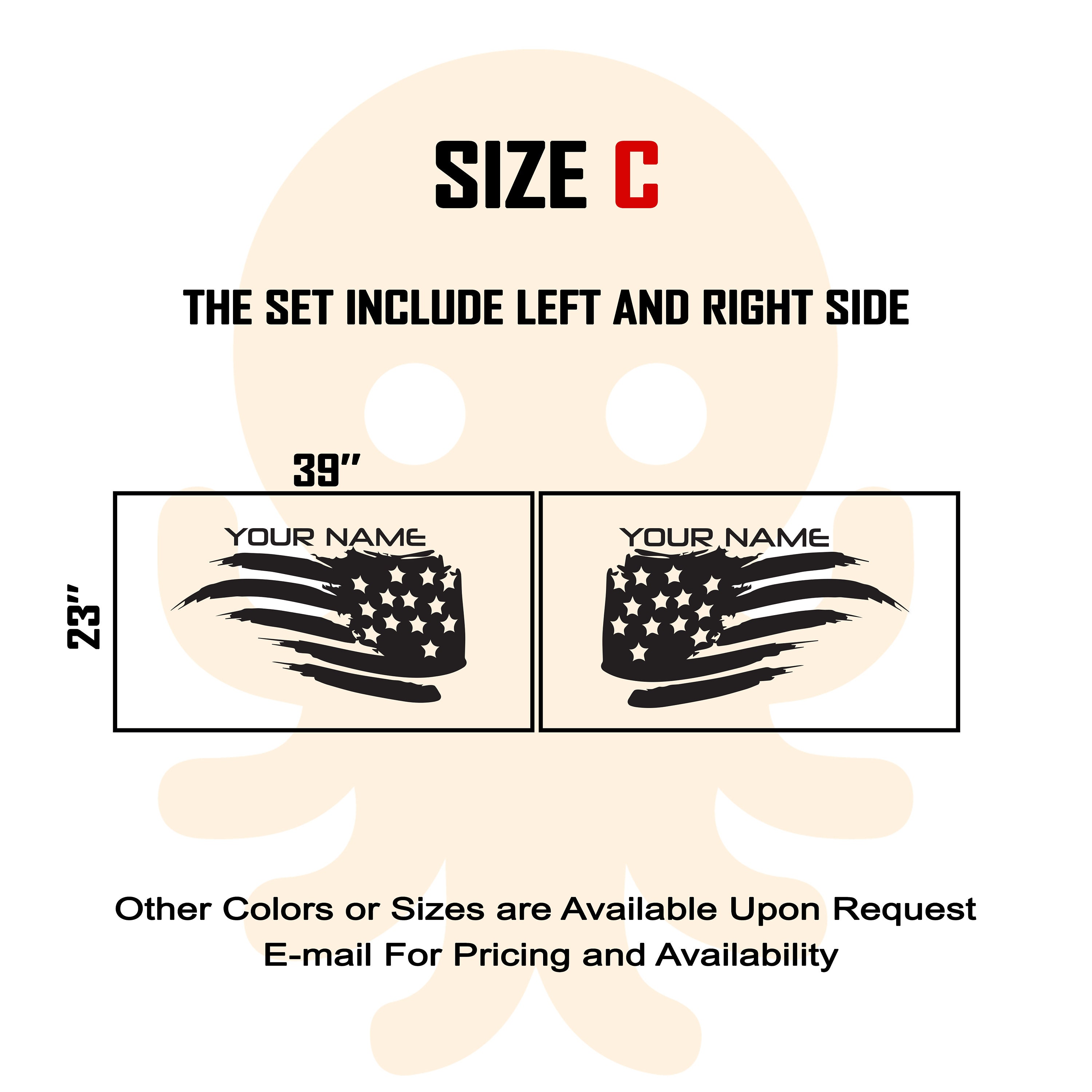 US Flag Boat Custom Name Decal Compatible With Center Console Boat ...