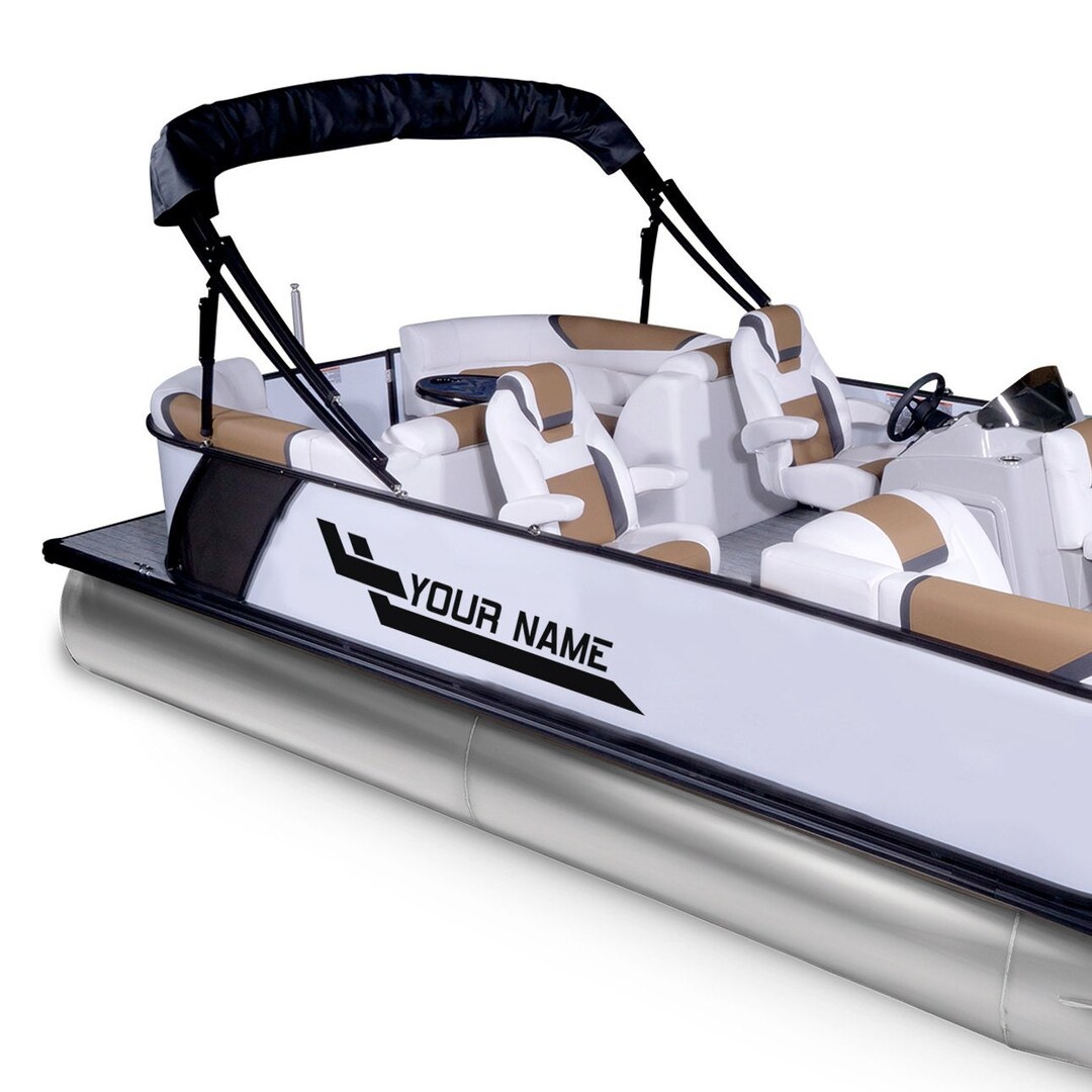 Racing Boat Decals Side Sticker Compatible With Pontoon Boat Custom ...