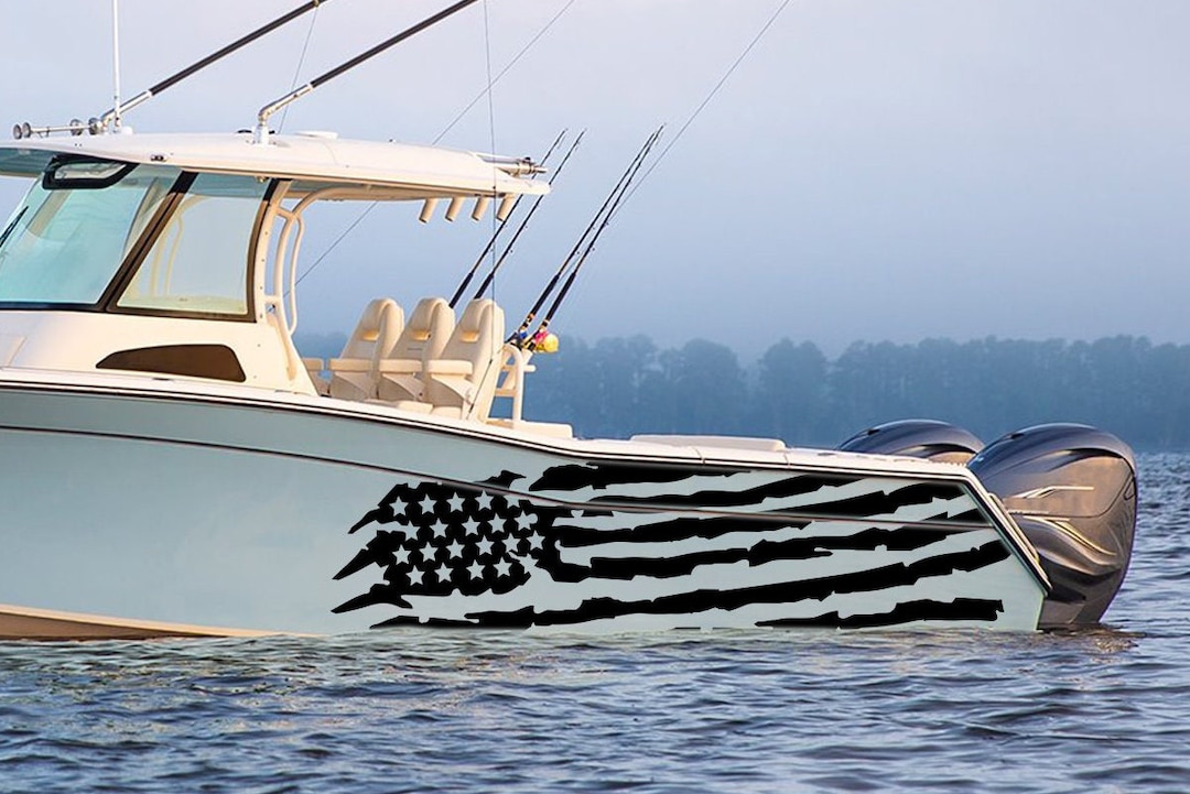 American Flag Graphic Decal Compatible With Grady-white Boat Sticker ...