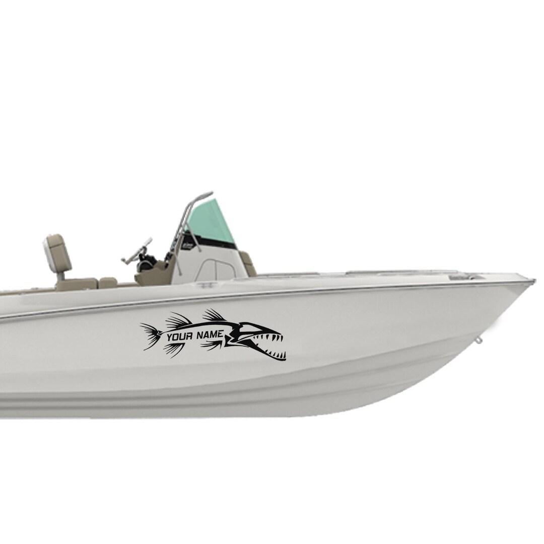 Fish Skull Boat Decals Skeleton Side Sticker Compatible With Boston ...