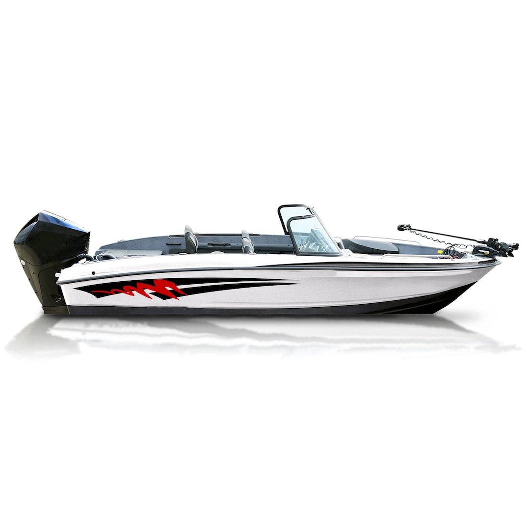 Graphic Boat Decals Compatible With Bass Boat Lake Sport Stripes ...