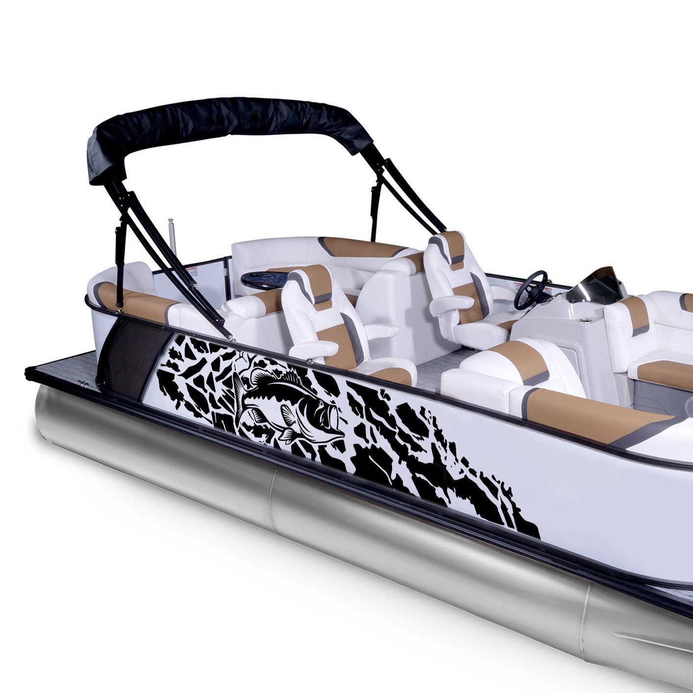 Fish Scull Boat Decals Graphic Compatible With Pontoon Boat - Etsy
