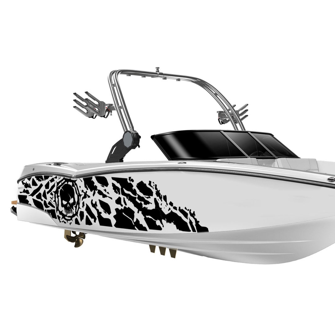 Scull Graphic Kit Boat Decals Compatible With Tow Sports Boat Splash ...