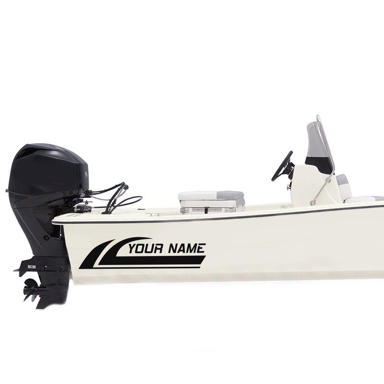 Sport Decal Boat Registration Number Decal Compatible With Skiff Boat ...