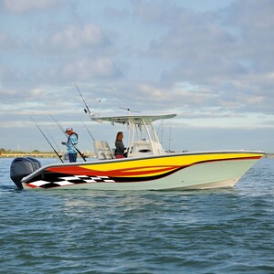 Racing Boat Decal Compatible With Center Console Boat Sticker Marine ...